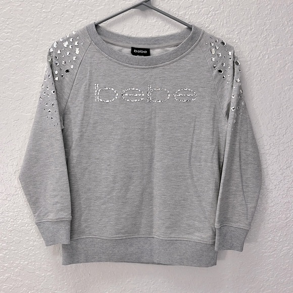 bebe | Sweaters | New Bebe Small Sp Heather Gray 34 Sleeve Sweater W ...